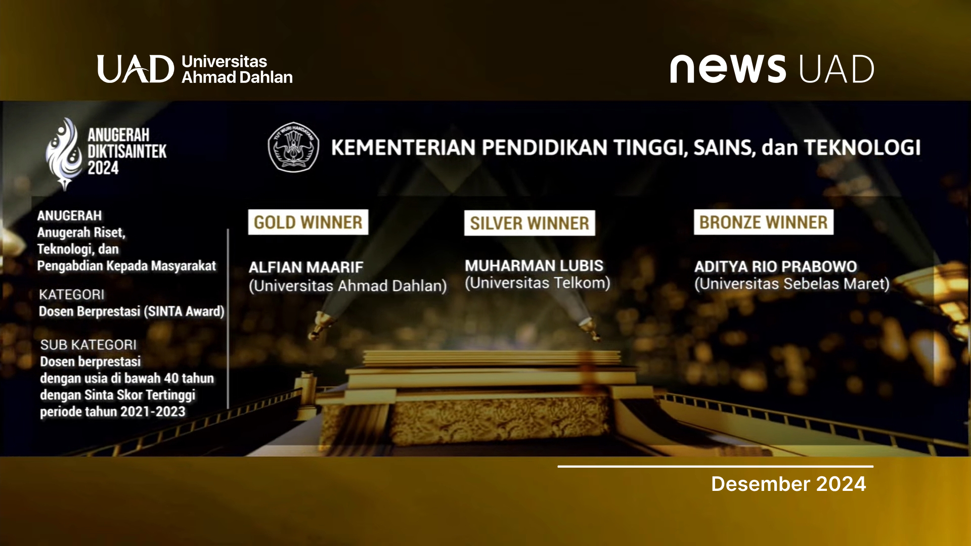 Alfian Ma’arif Raih Gold Winner Dosen Berprestasi di Bawah Usia 40 ...